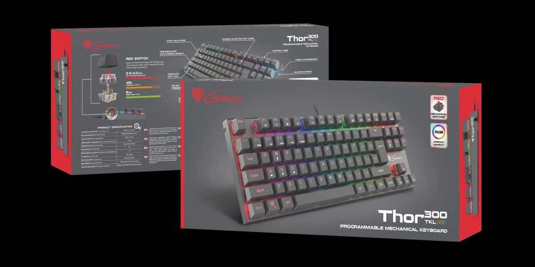Genesis Thor 300 TKL RGB - компактна и евтина механична геймърска ...